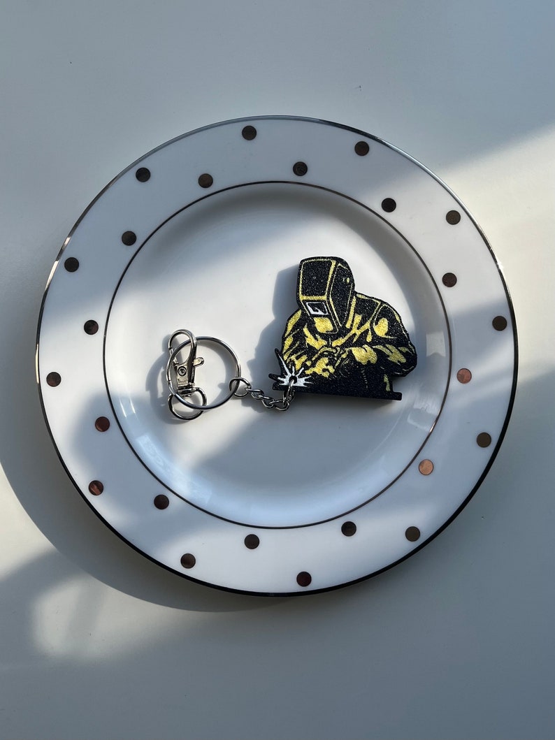 MIG Welder Keychain 3D Printed Keychain Welder Gift MIG Weld Cap Weld ...