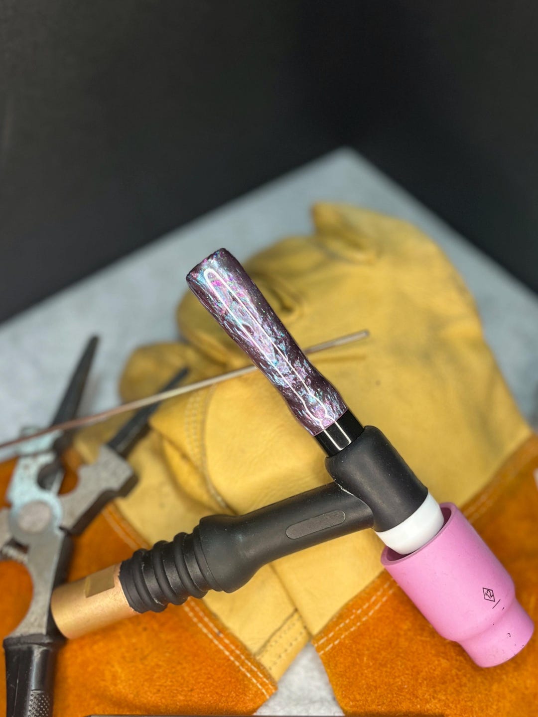 Custom Epoxy TIG Welding Back Cap, Fits: 17/18/26 Torches – Purple ...
