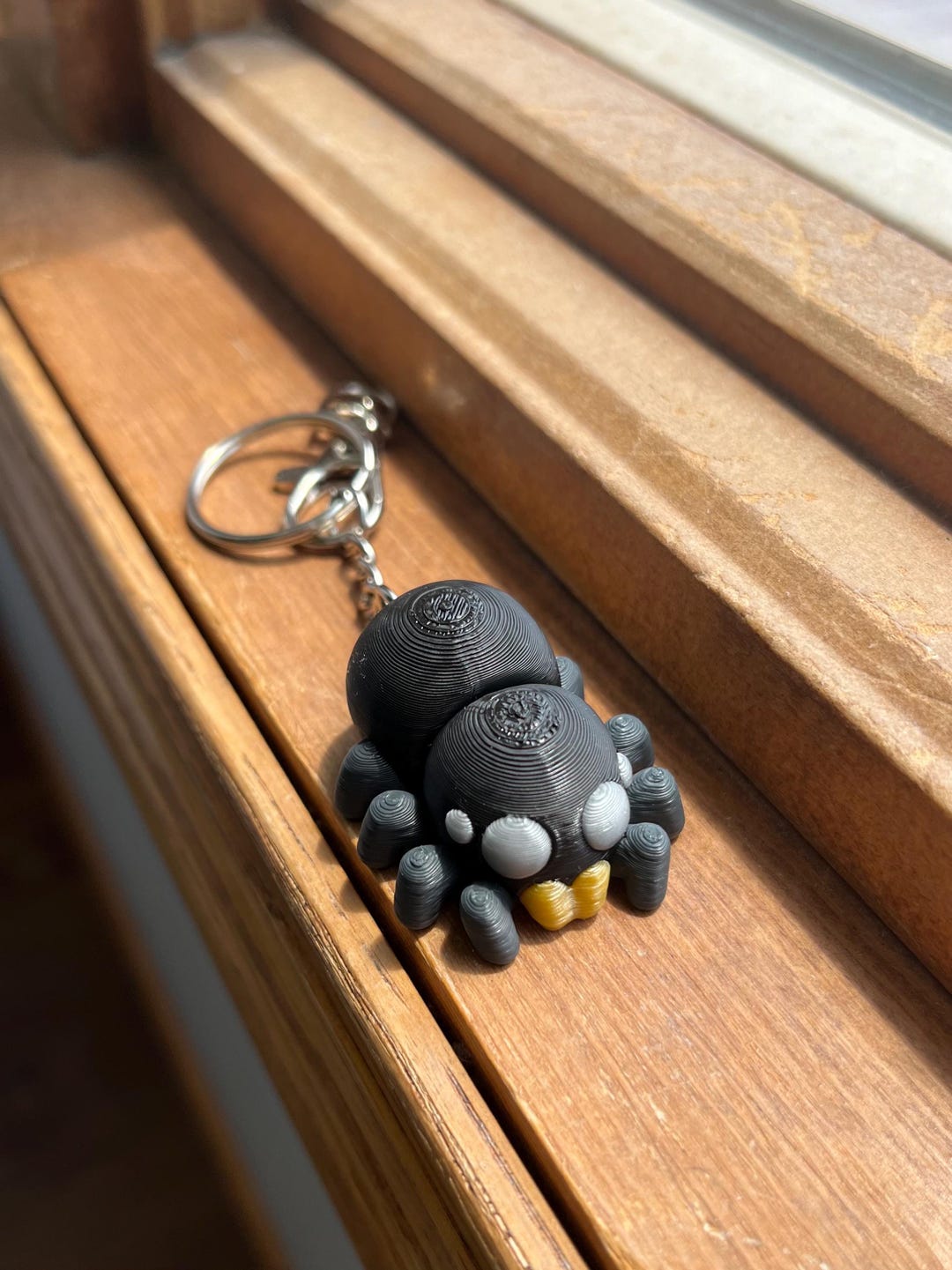 Black Spider Keychain 3D Printed Keychain Spider Accessory Bag Charm ...