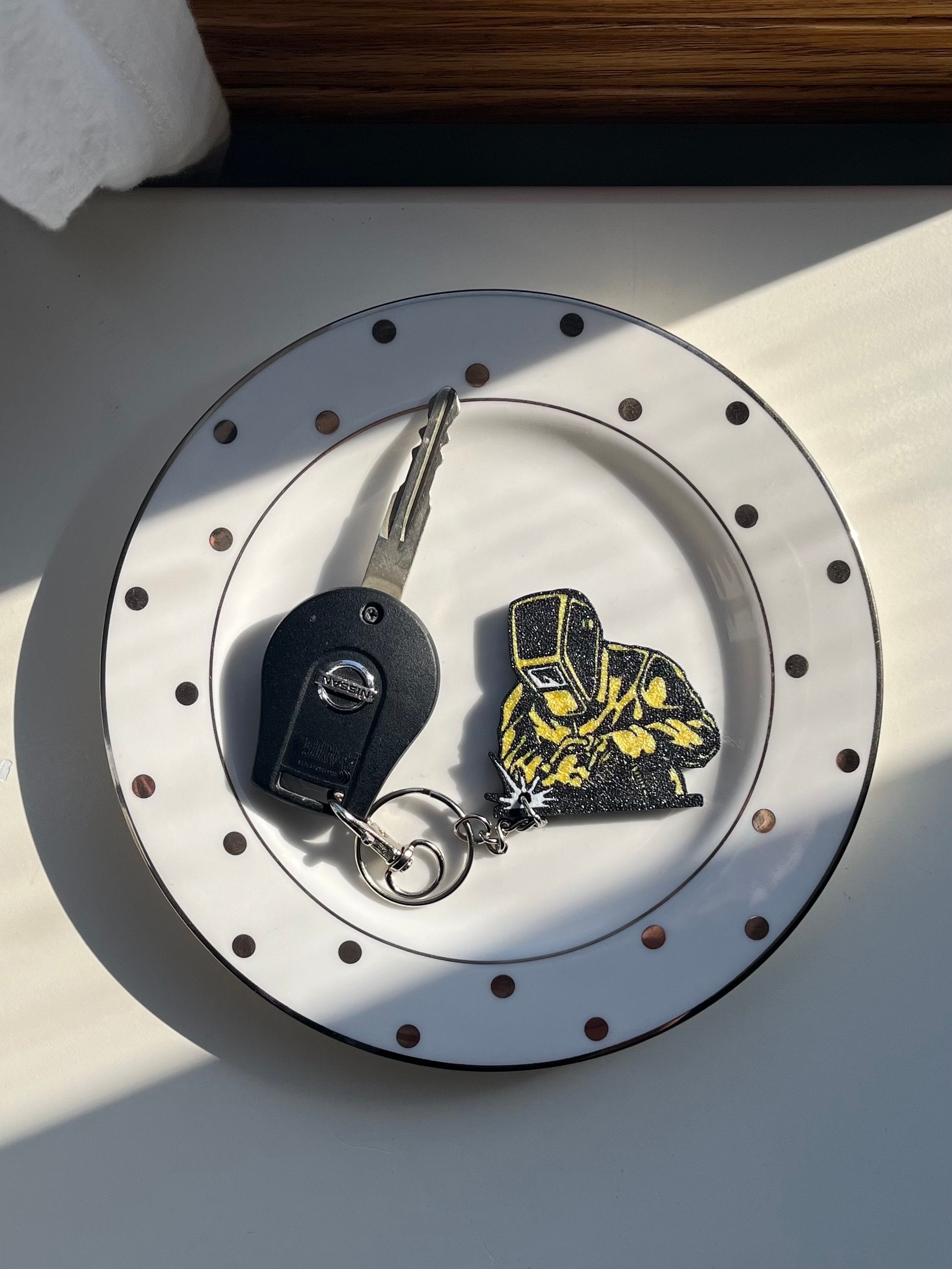 MIG Welder Keychain 3D Printed Keychain Welder Gift MIG Weld Cap Weld ...