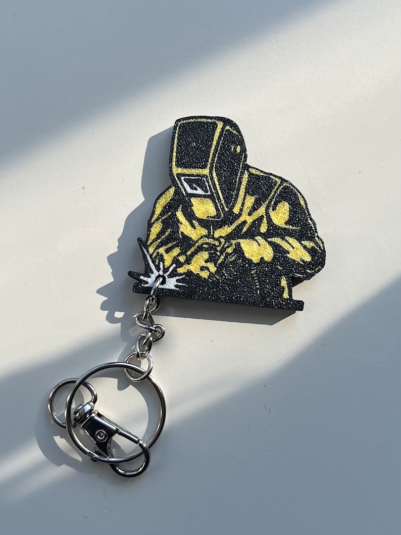 MIG Welder Keychain 3D Printed Keychain Welder Gift MIG Weld Cap Weld ...