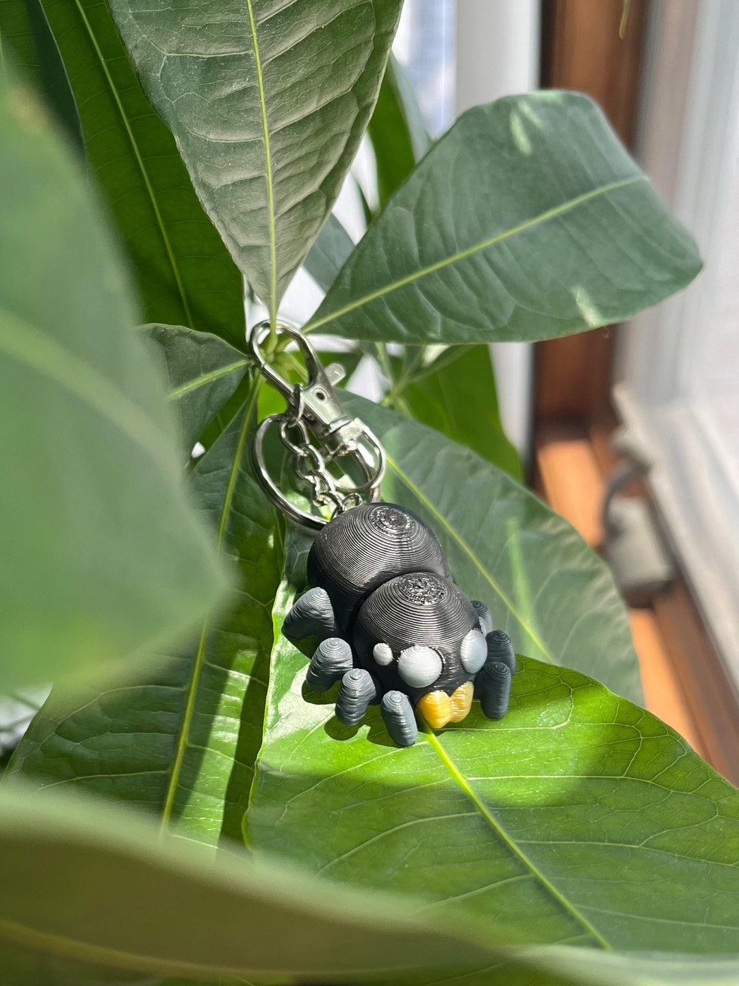 Black Spider Keychain 3D Printed Keychain Spider Accessory Bag Charm ...