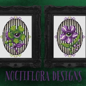 Bride of Frankenflower Cross Stitch Pattern Pdf, Halloween Monster ...
