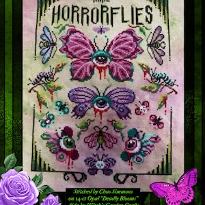 Rare Horrorflies Cross Stitch Stitch-along Complete Pattern, Digital ...