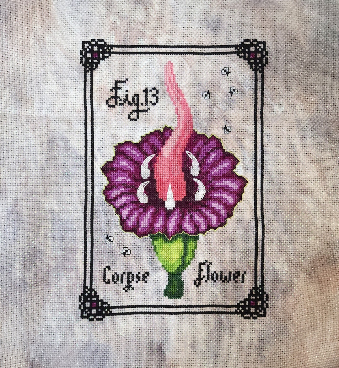 Corpse Flower Cross Stitch Pattern, Digital Downloadable PDF Design ...
