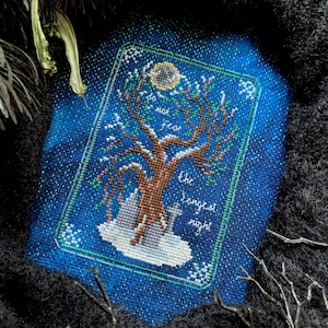 The Graveyard Yew Cross Stitch Pattern Digital PDF, Dark Winter ...