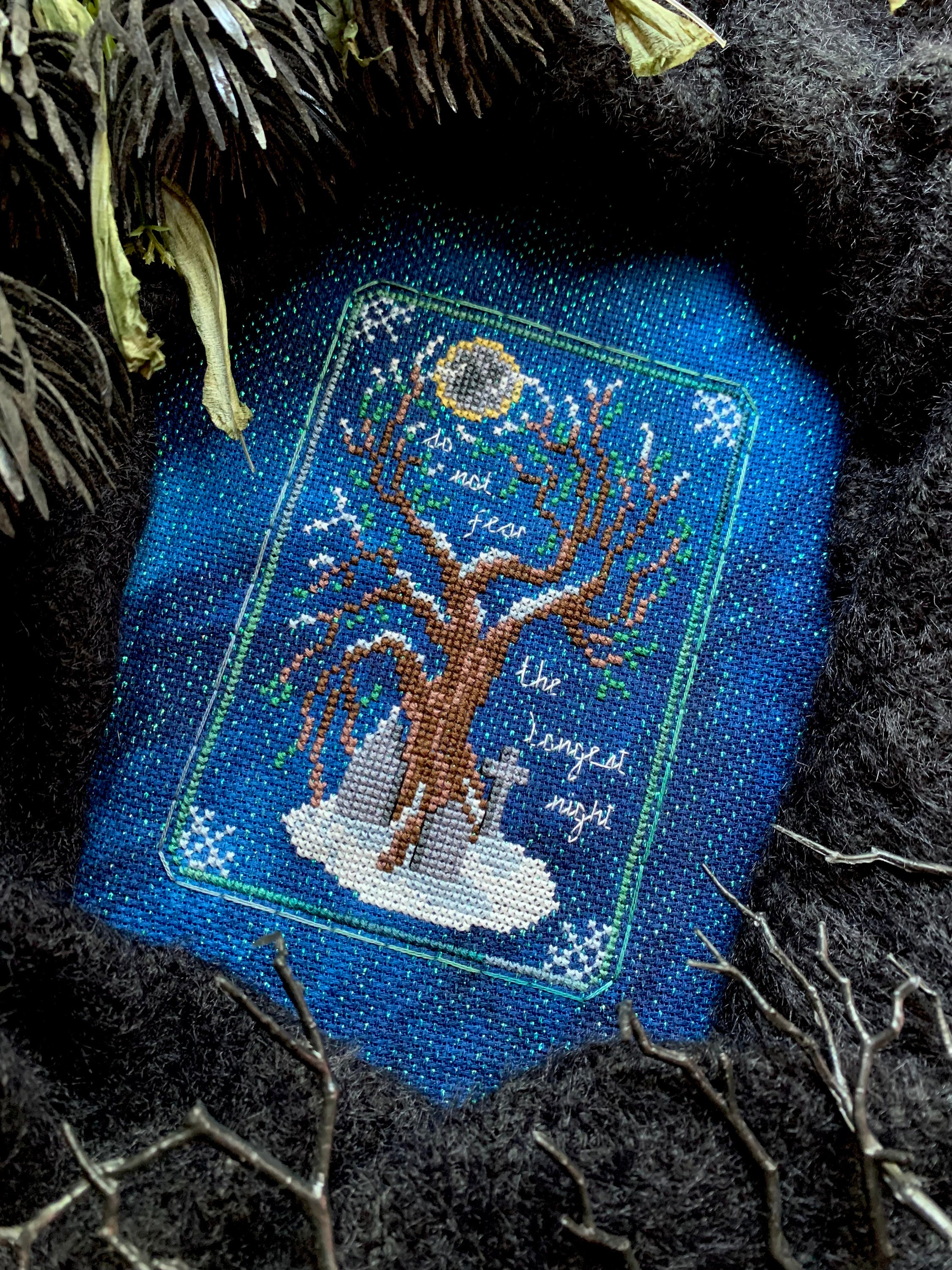The Graveyard Yew Cross Stitch Pattern Digital PDF, Dark Winter ...