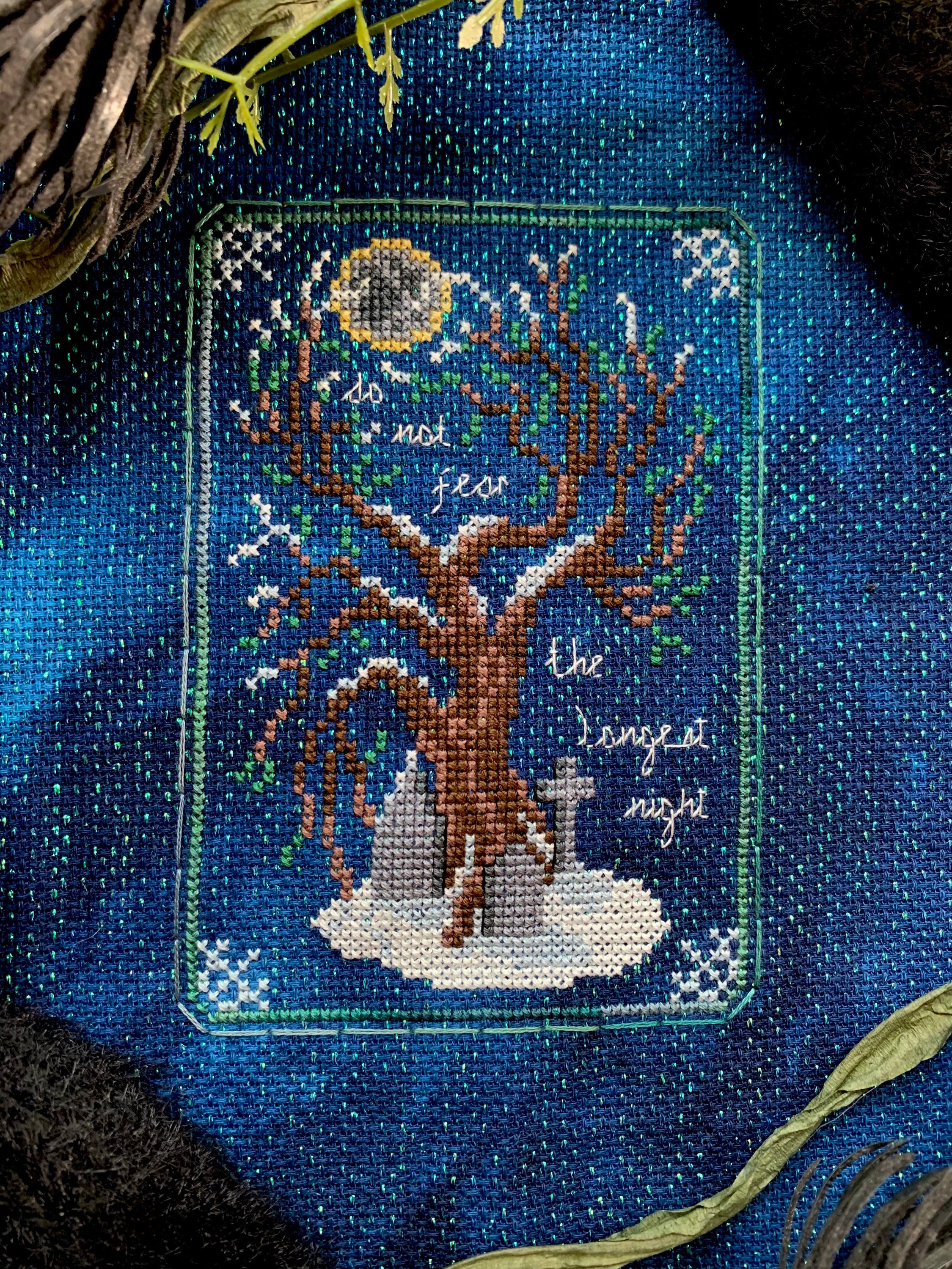 The Graveyard Yew Cross Stitch Pattern Digital PDF, Dark Winter ...