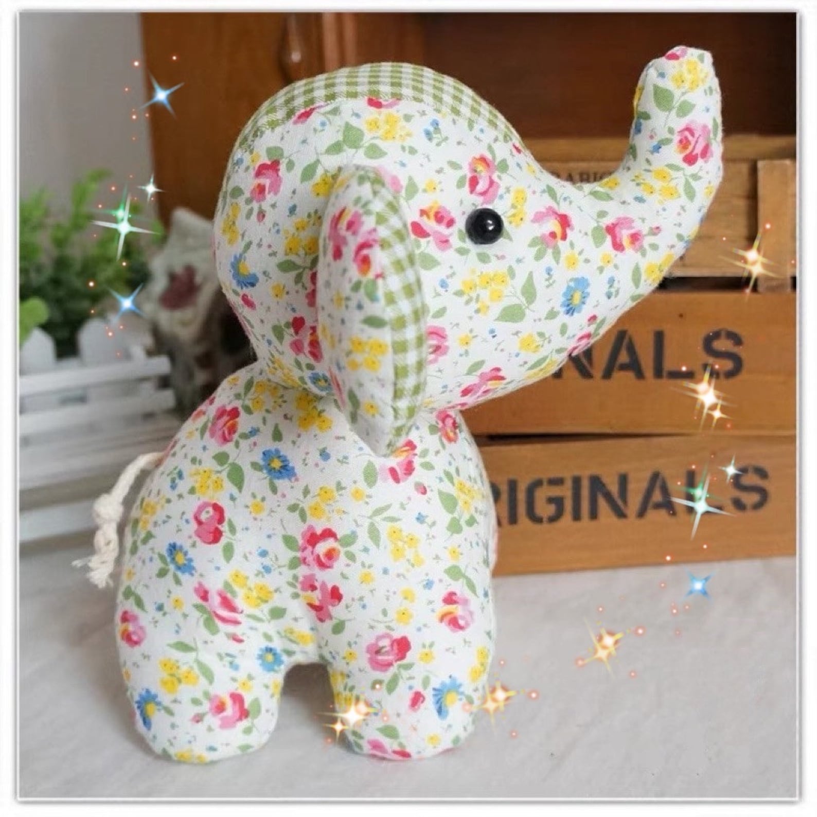 Baby Elephant Plushie Sewing Pattern, PDF & Video Tutorial, Stuffed ...