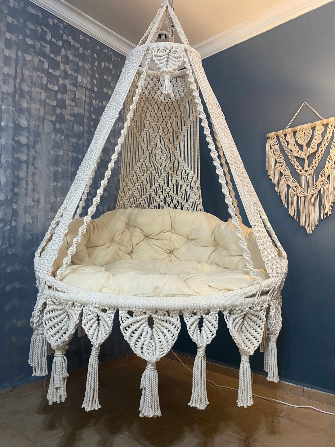 XXL Handmade Macrame Hammock Swing Chair, Boho Decor - Etsy
