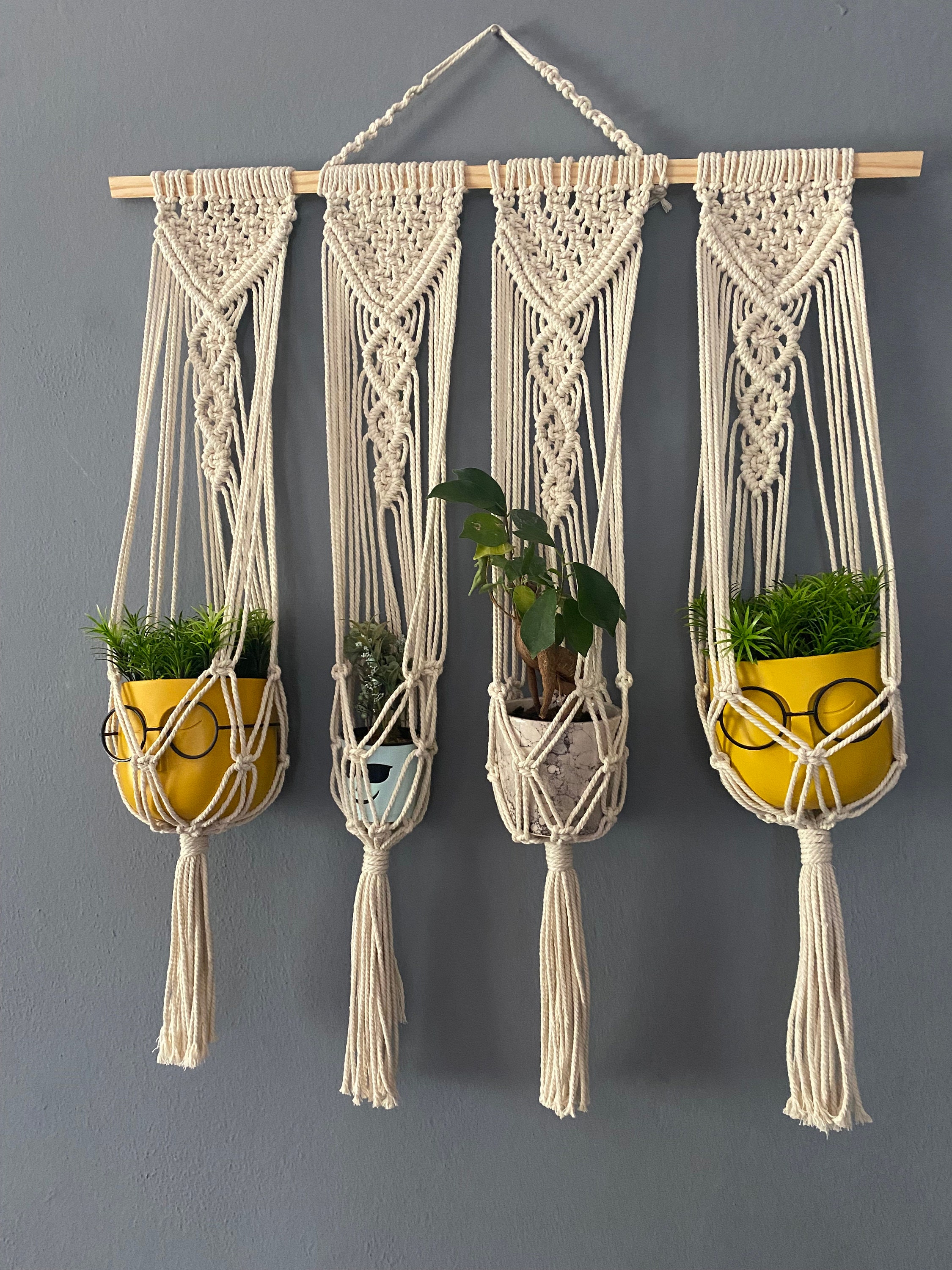 Macrame Triple Plant Hanger Pattern, Plant Hanger Pdf DIY, Tutorial ...