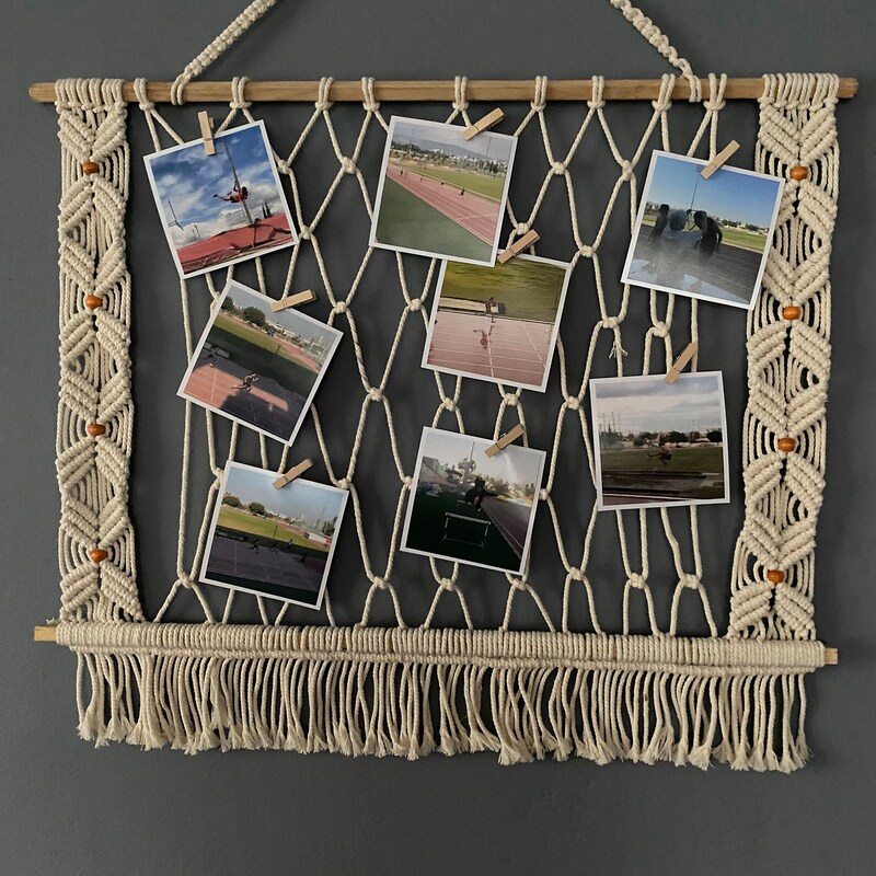 Macrame Photo Hanger - Etsy