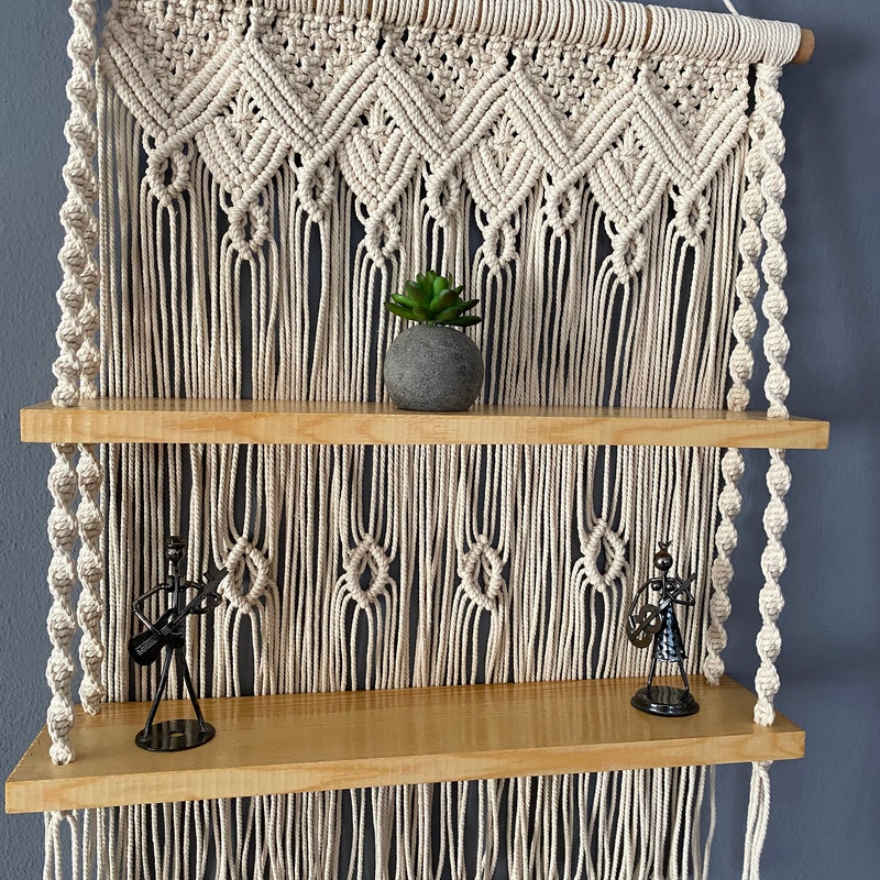Macrame Book Shelf - Etsy
