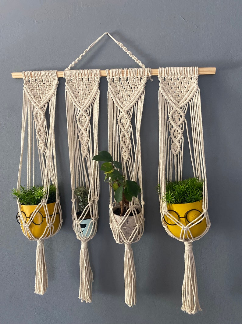Macrame Triple Plant Hanger Pattern, Plant Hanger Pdf DIY, Tutorial ...
