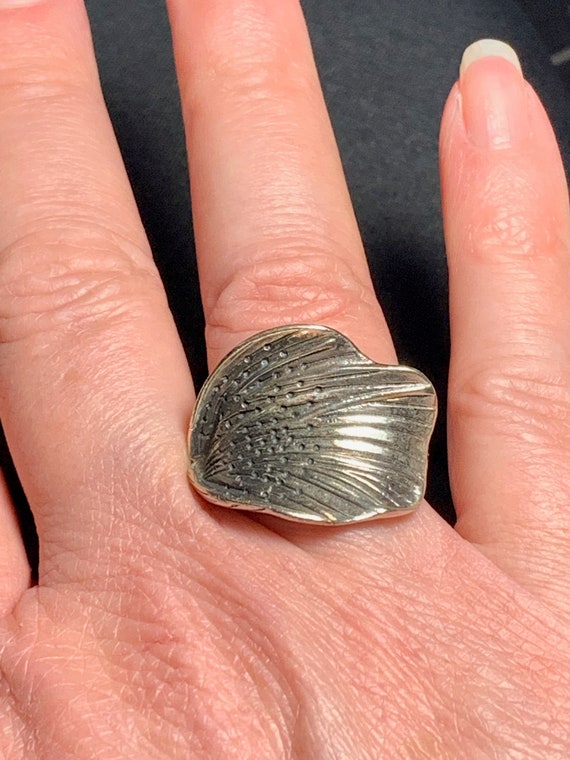 sterling silver statement ring - Gem