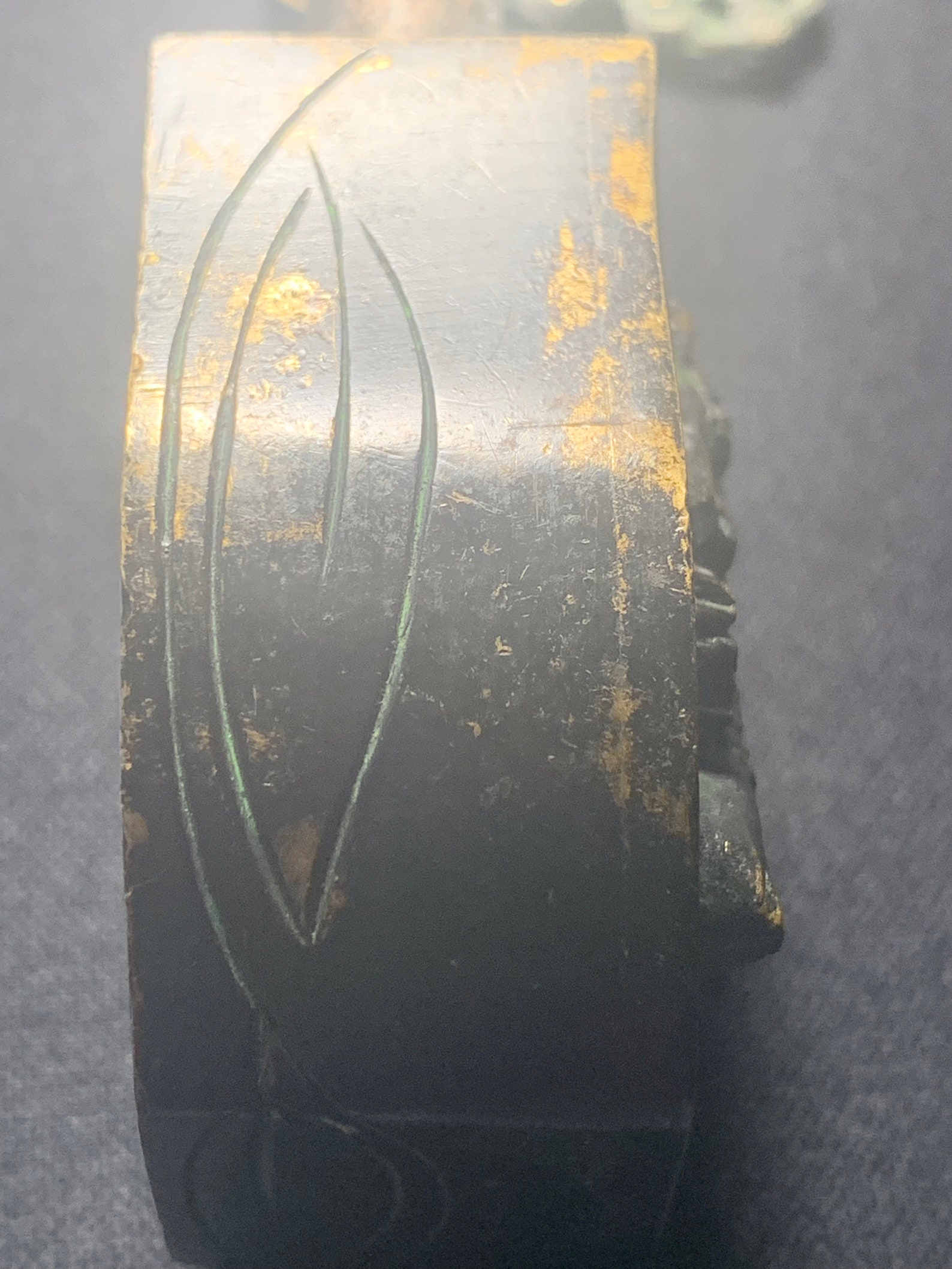 Antique Brass Chinese Lock and Key Greenish Blue Patina - Etsy