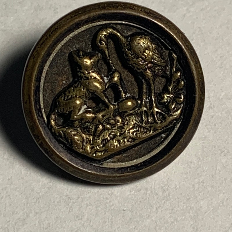Antique Fox Button - Etsy