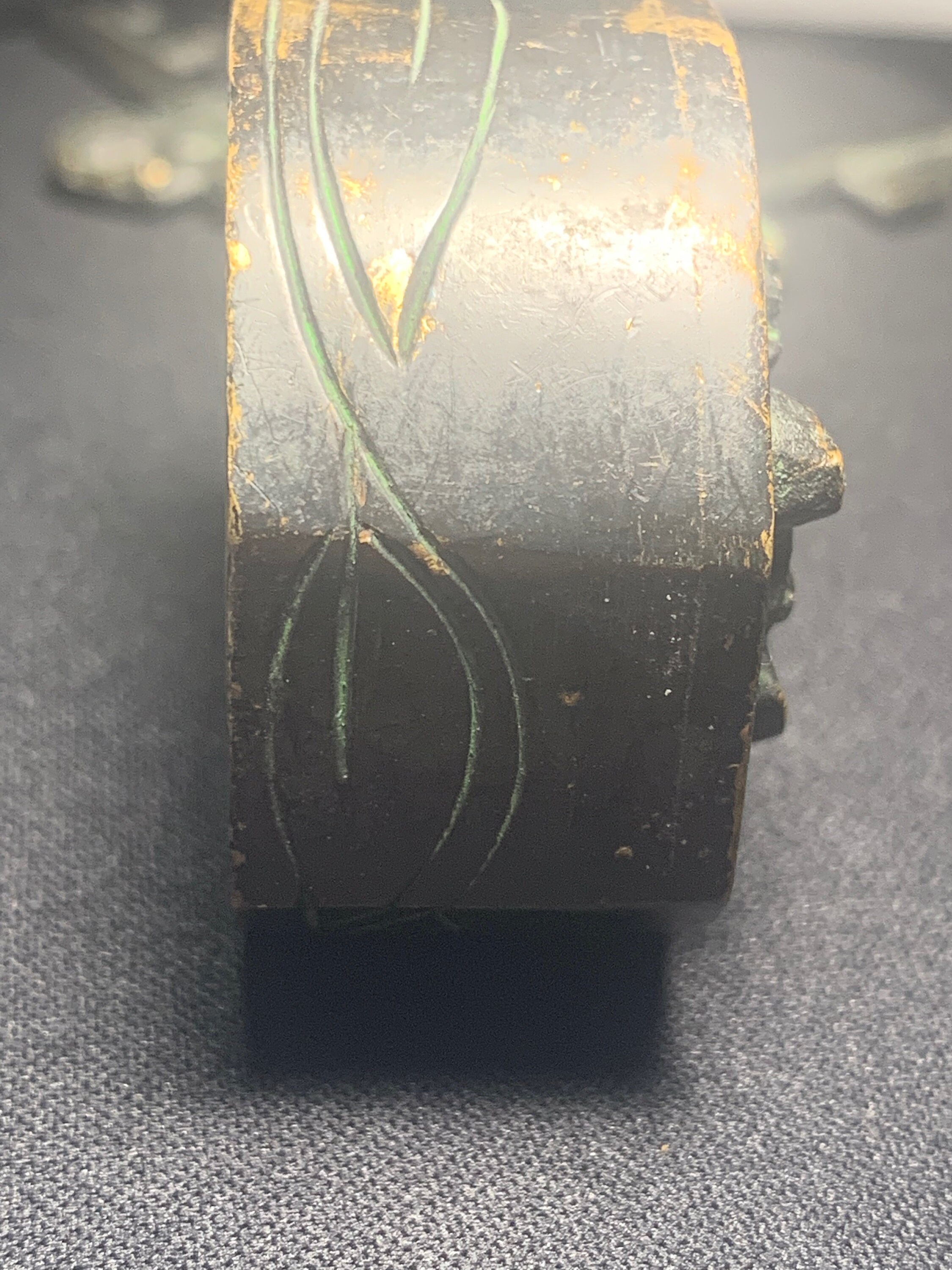 Antique Brass Chinese Lock and Key Greenish Blue Patina - Etsy