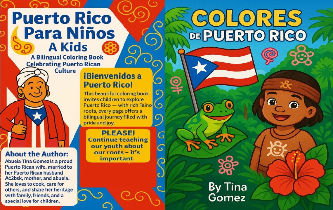 Puerto Rico Coloring Book for Kids – Bilingual Spanish English – Taíno ...