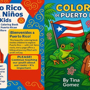 Puerto Rico Coloring Book for Kids – Bilingual Spanish English – Taíno ...