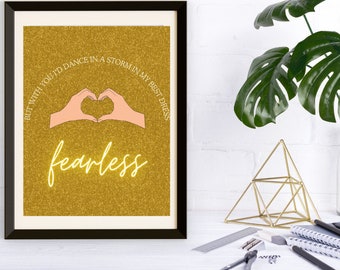 Taylor Swift Print, Taylor Swift Poster, Fearless Print, Fearless ...