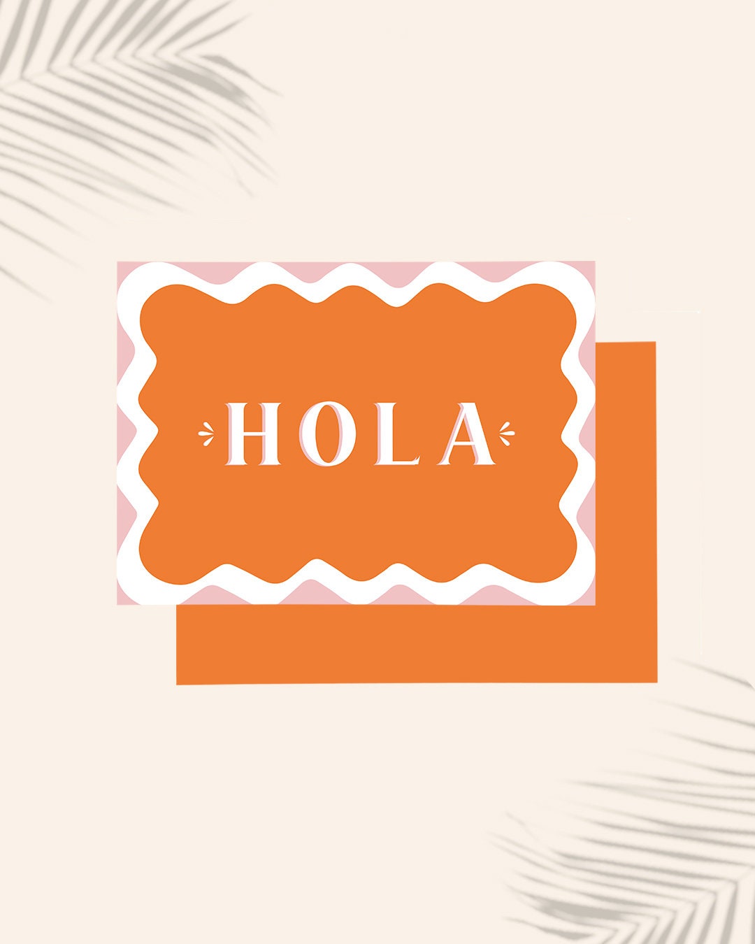 Hola Spanish A6 Greeting Card - Etsy