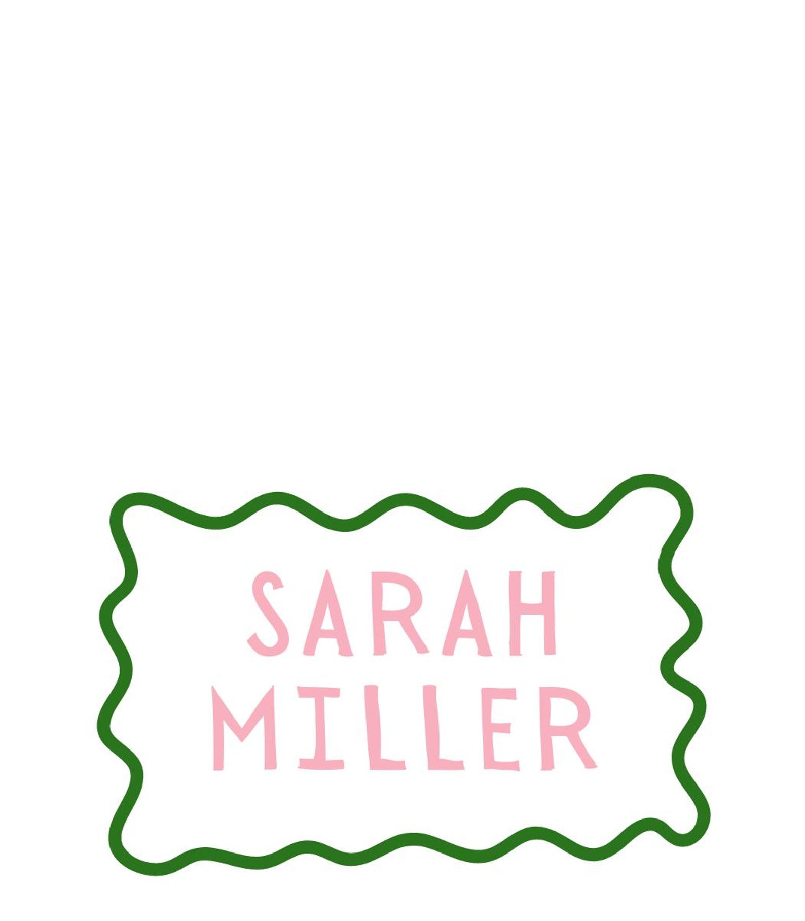 Whimsical Squiggle Wedding Place Card Template, Flat & Tent Place Cards ...
