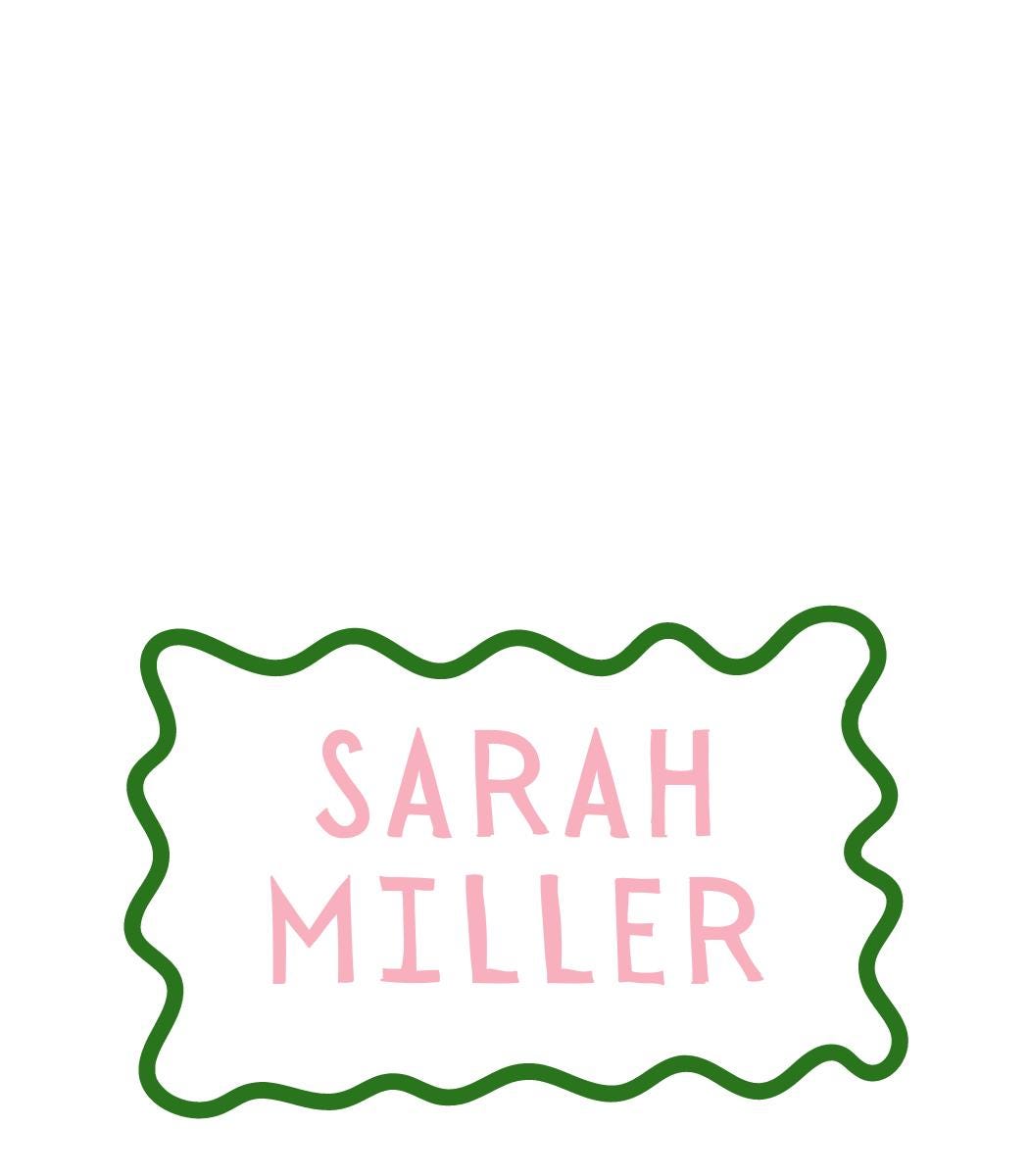 Whimsical Squiggle Wedding Place Card Template, Flat & Tent Place Cards ...