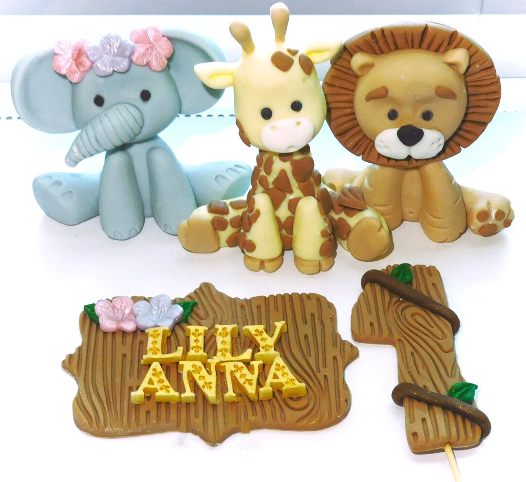 17-piece Animal Topper Kit/safari/jungle Animals/zoo Party/sugar ...