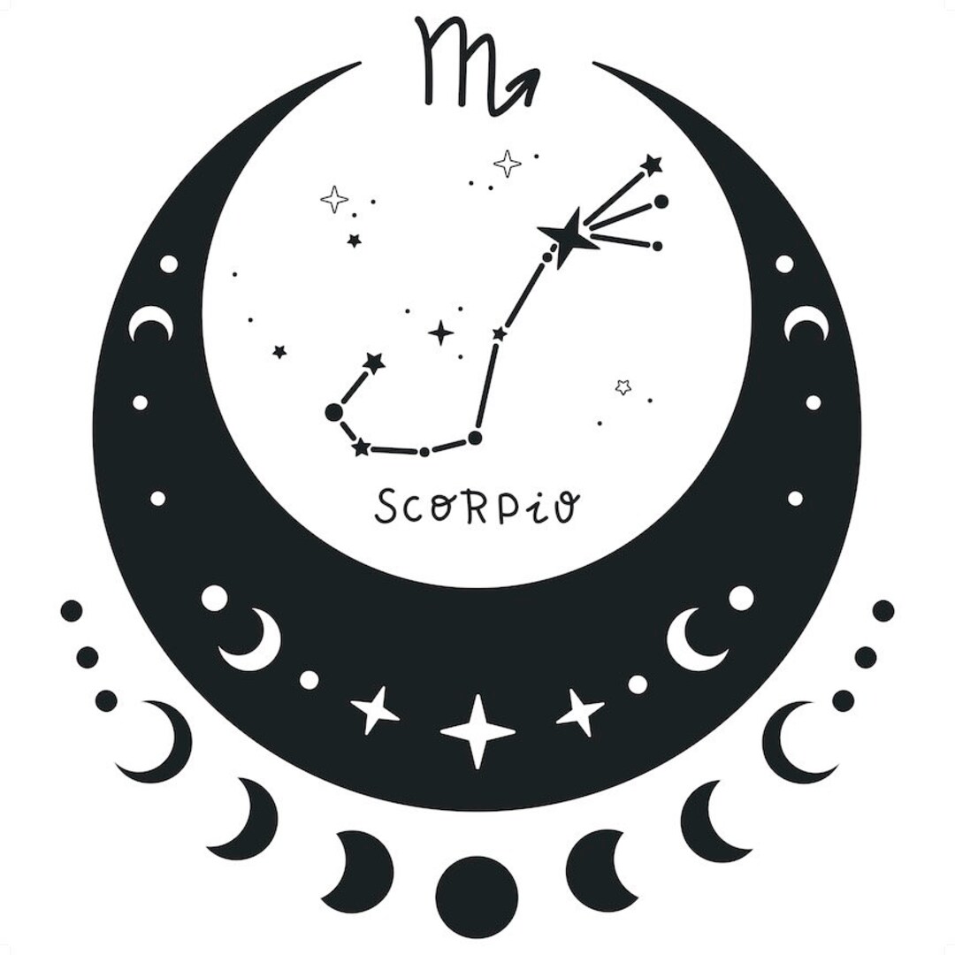 SCORPIO Zodiac Sign Digital Download PNG and SVG Download - Etsy
