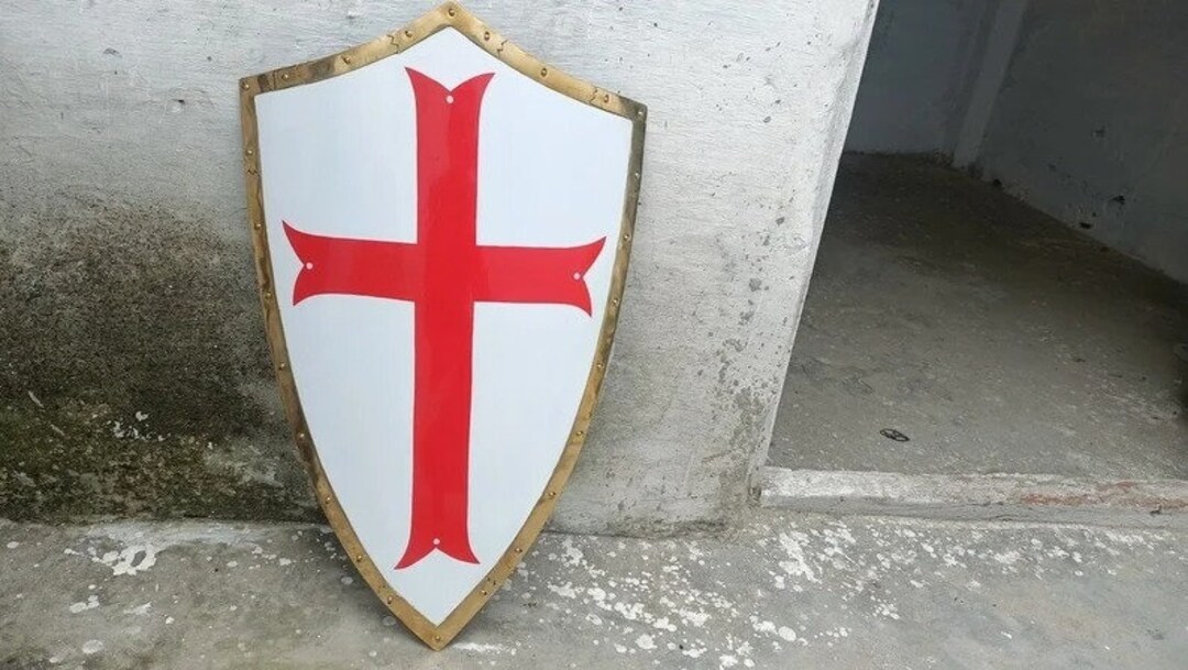 Medieval Red Cross Templar Shield Knight Templar Shield - Etsy