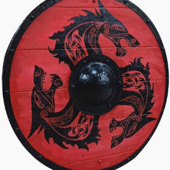 Medieval Viking Dragon Shield Knights Battle Ready Round | Etsy