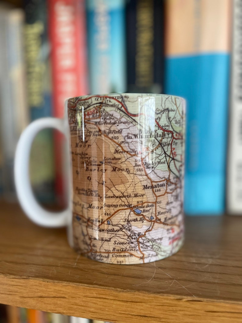 Otley Map // Yeadon Map // Ilkley Map // Leeds West Yorkshire - Etsy ...