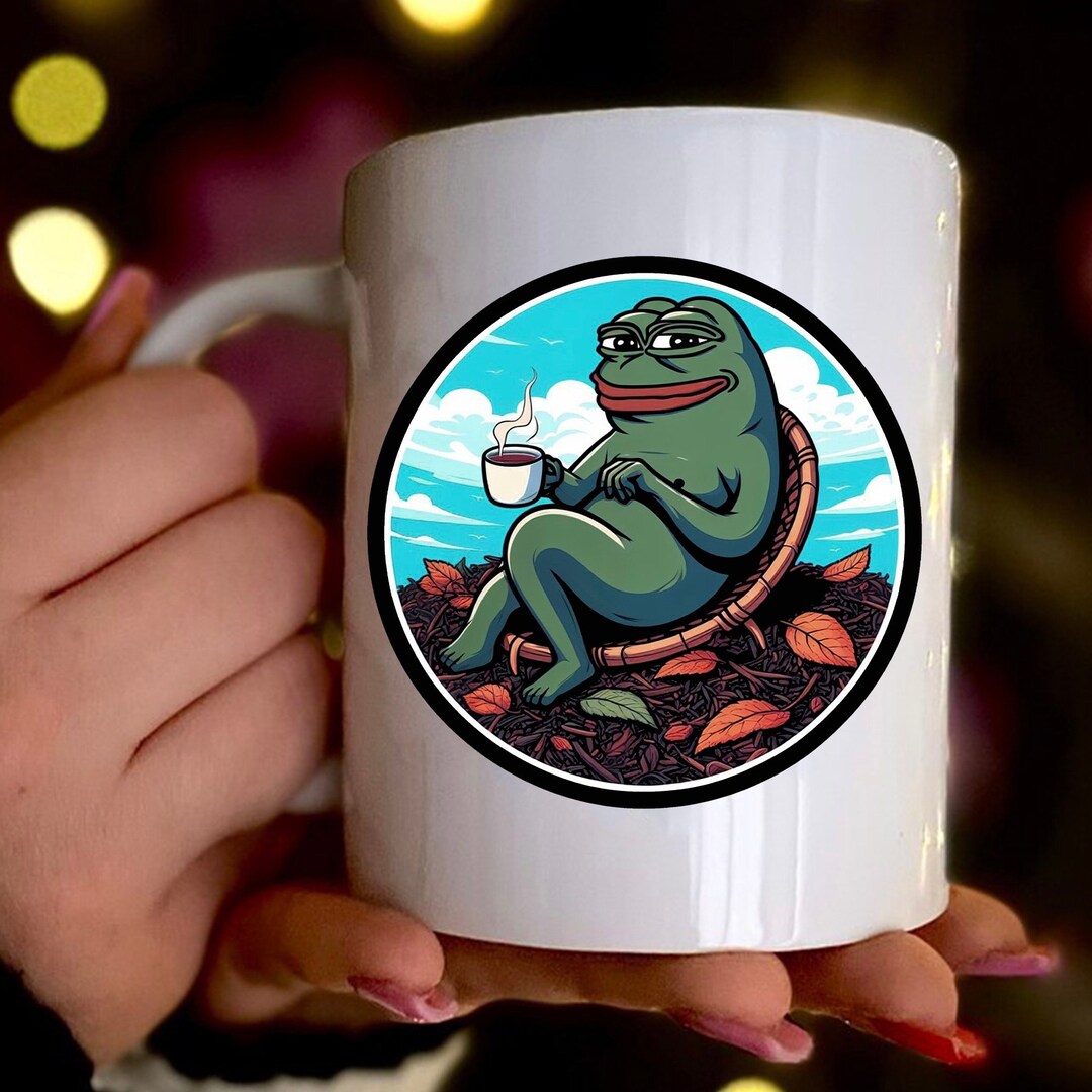 Pepe Mug // Meme Mug // Pepe Drinking Tea Mug // Funny Meme Mug - Etsy