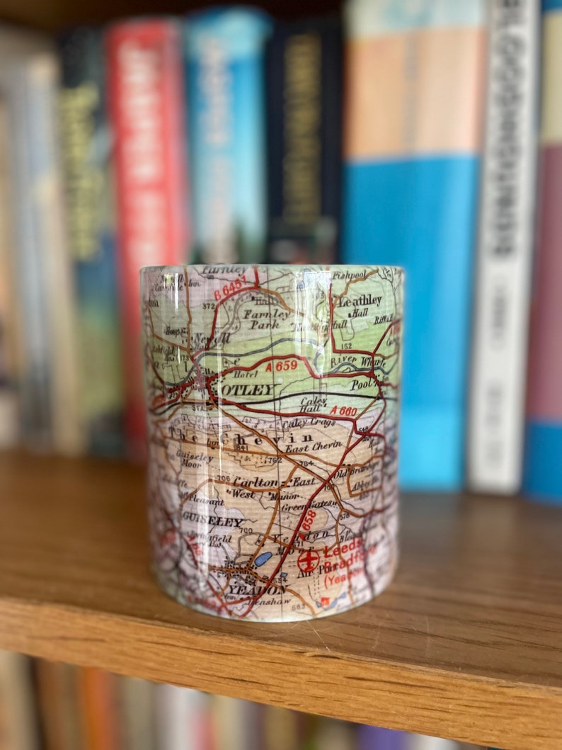 Otley Map // Yeadon Map // Ilkley Map // Leeds West Yorkshire - Etsy ...