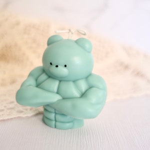 Buff Teddy Bear Candle for Cool Funky Home Decor Candles - Etsy