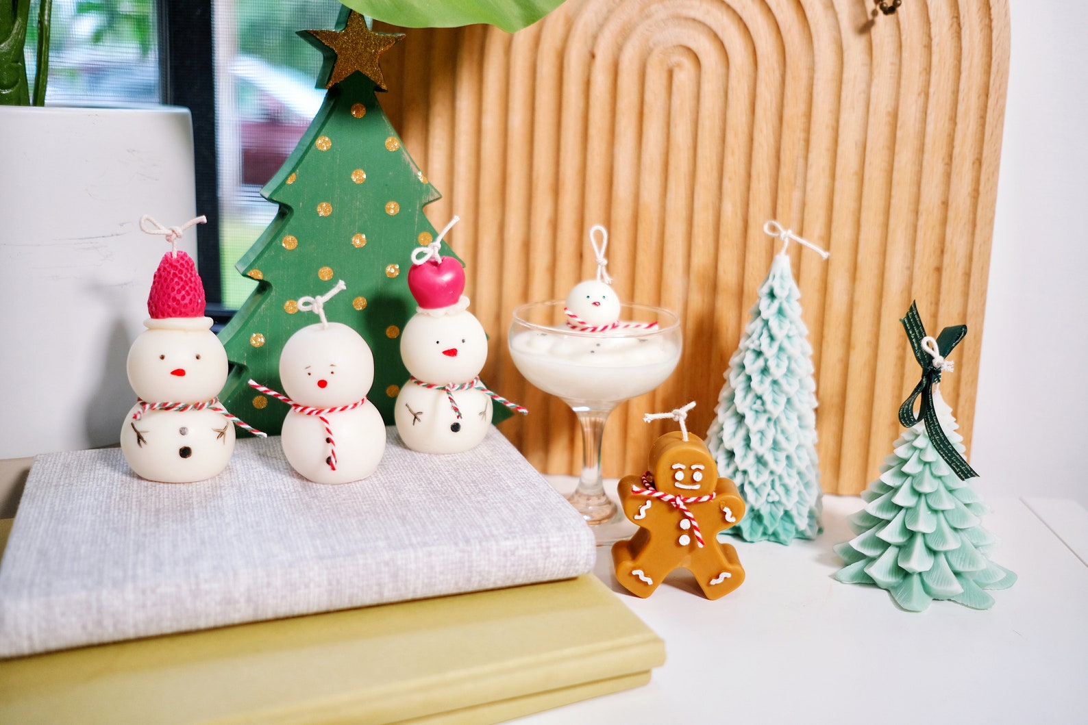Christmas Candle Gift Set|christmas Tree Candle| Snowman Candle ...
