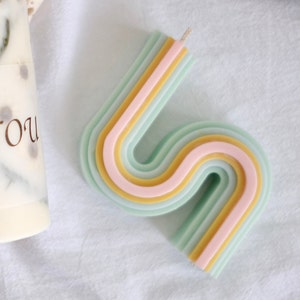 S Shaped Abstract Candle | Aesthetic Candle | Geometric Candle ...