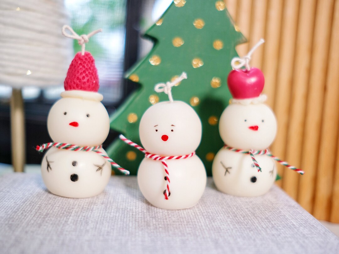 Christmas Candle Gift Set|christmas Tree Candle| Snowman Candle ...