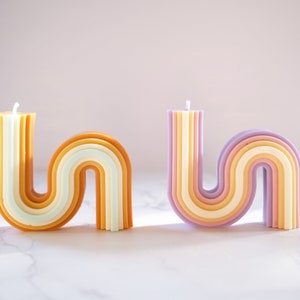 S Shaped Abstract Candle | Aesthetic Candle | Geometric Candle ...