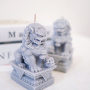 Chinese Lion Candle, Set of 2, Chinese New Year Gift Gift,decorative ...