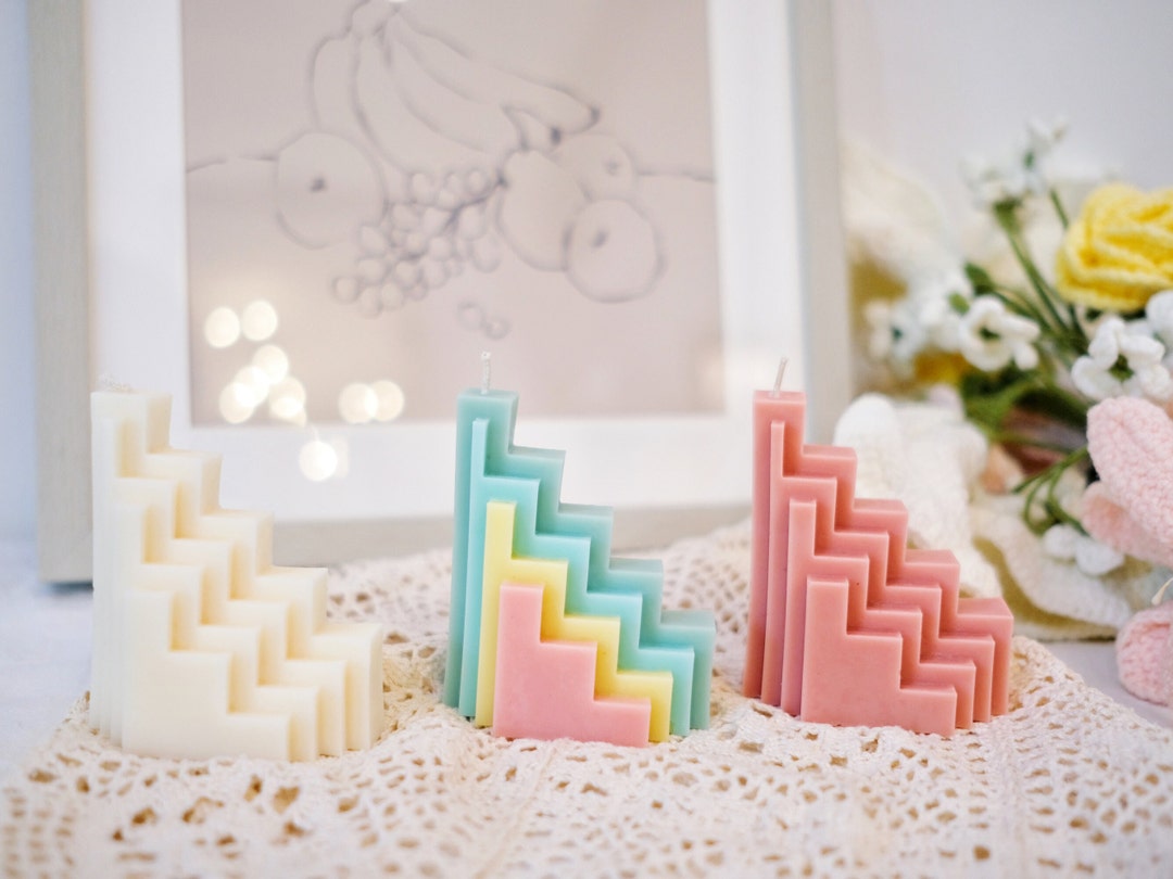 Geometric Steps Candle Gift for Wedding Party Favor Aesthetic Decor ...