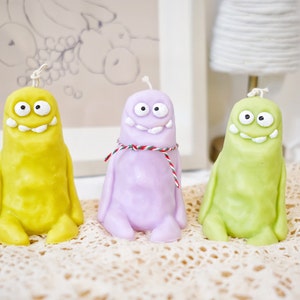 Monster Candle| Funky Room Decor | Unique Candle| Weird Candles ...