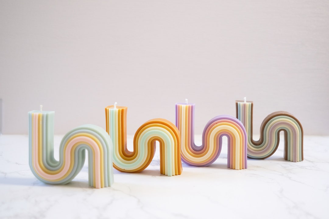 S Shaped Abstract Candle | Aesthetic Candle | Geometric Candle ...