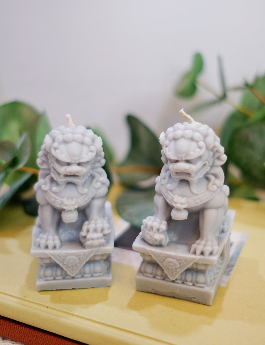 Chinese Lion Candle, Set of 2, Chinese New Year Gift Gift,decorative ...