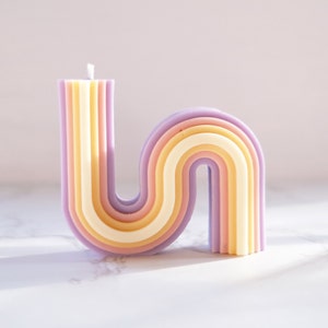 S Shaped Abstract Candle | Aesthetic Candle | Geometric Candle ...