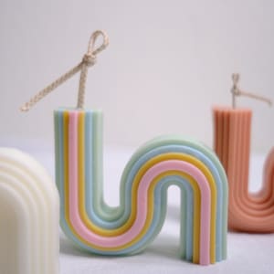 S Shaped Abstract Candle | Aesthetic Candle | Geometric Candle ...