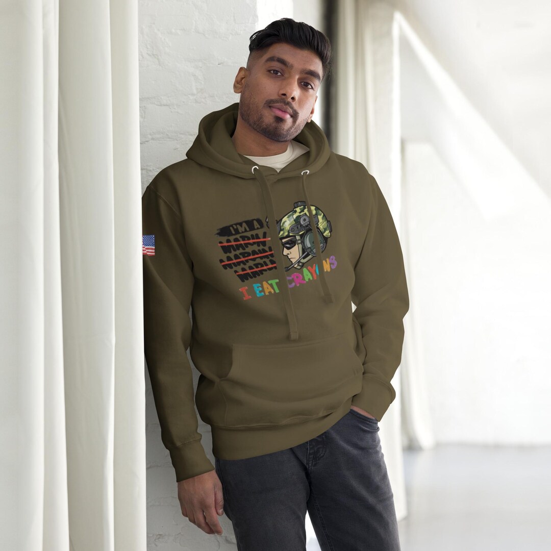 USMC MARINE CORPS I Eat Crayons Unisex Hoodie - Etsy