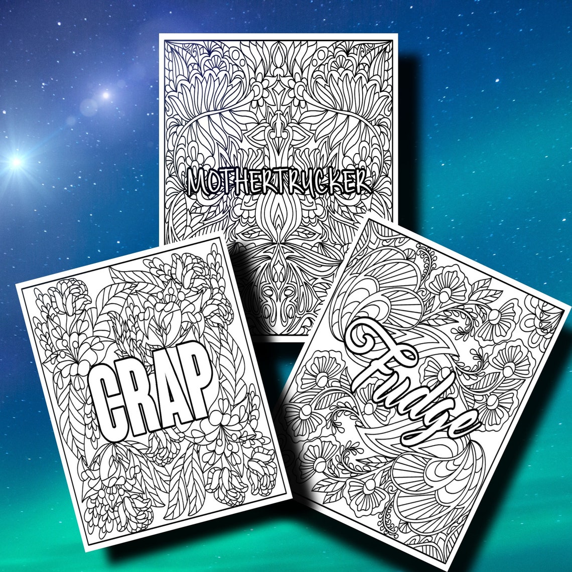 Alternative Swear Words Coloring Pages | Etsy