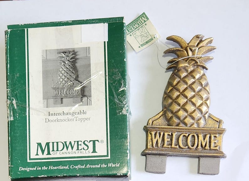 Pineapple Welcome Doorknocker Topper - Etsy